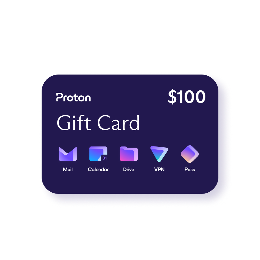 Proton $100 Gift Card (Digital) – Proton Shop